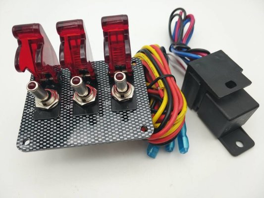 RACING Carbon Fiber Racing Car 12V Ignition Switch Panel