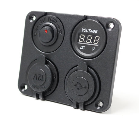 Dual USB Charger Power Socket Outlet Plug Charging Panel Mount Car Motorcycle
