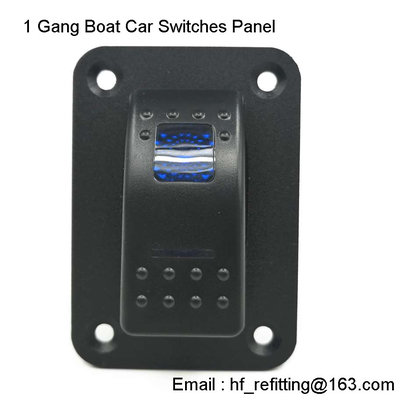LED 1 Gang Boat Car Switches Panel Aluminum Dash 5 Pin ON/OFF Toggle Circuit Breaker Marine RV Caravan