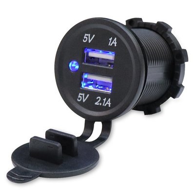 12V 24V Dual USB Outlet 3.1A Port Socket Charger DS2013n New Touch Switch ON-OFF Control