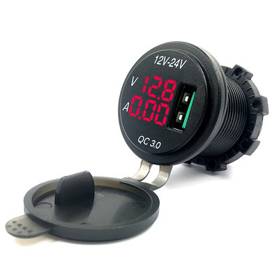 Voltage and Current Display Motorcycle boat Quick charger QC3.0 Charger Power Socket