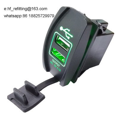 New auto/marine led light rocker switch style car marine usb charger with plug