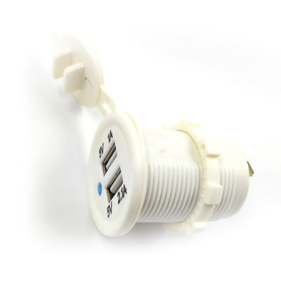 China Manufacturer DC 12V USB Car Charger adapter power sockets With Two Ports