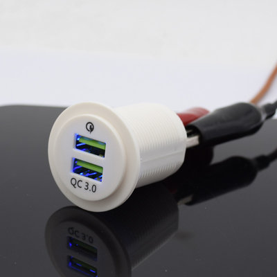 36W Quick Charge 3.0 Dual USB Car Charger Socket for Car modifications