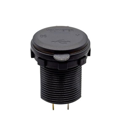 12V/24V 36W Dual USB QC3.0 Car Charger Socket With Touch Switch and Volt Display for Motorcycle Car Truck Marine Boat