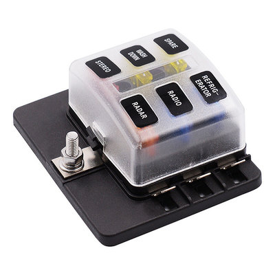 6 Way Blade Fuse Box LED Indicator Fuse Holder