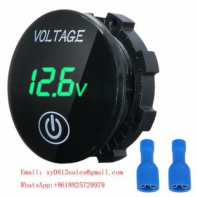 Mini Digital Voltmeter Panel Volt Voltage Meter Tester With Touch ON OFF Switch for Car Motorcycle Boat Marine Car Acces