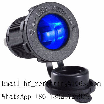 Waterproof LED Digital Indicator Power plug car cigarette lighter socket for DC 12-24V Car SUV ATV UTV Marine Boat
