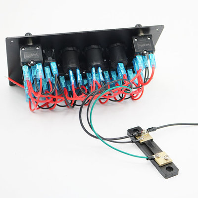 10 Gang Waterproof Car Automatic Boat Marine LED AC/DC Rocker Switch Panel with circuit breaker