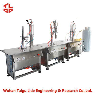 Semi Automatic Aerosol Filling Machine For Spray Paint 0.65-1.0Mpa
