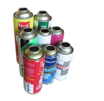 Empty Tin Plate Aerosol Body Spray Can , Refillable Compressed Air Can