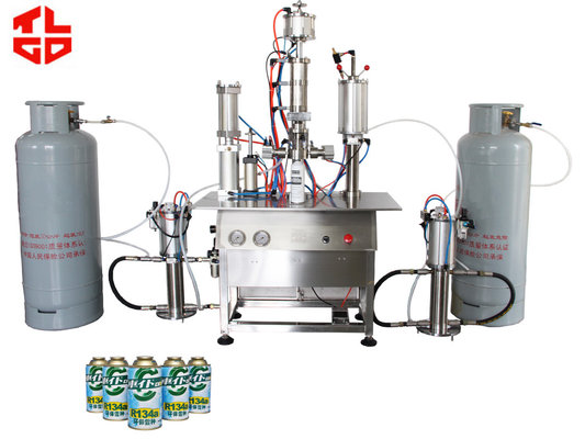 HCFC Refrigerant Aerosol Can Filling Machine , Automatic Aerosol Filling Machine