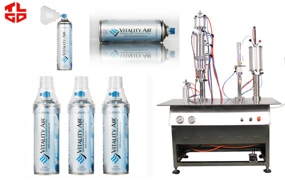 Semi Automatic Oxygen Gas Fresh Air Vacuum Crimping And Gas Filling Machines