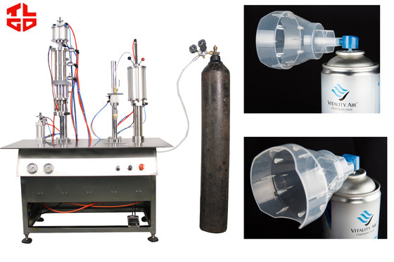 Aerosol Can Filling Equipment For Breathing Oxygen Gas Semi Automatic