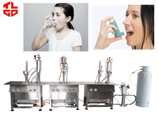 Industrial Aerosol Filling Machine For Pharmaceutical Dose Inhaler Asthma Spray