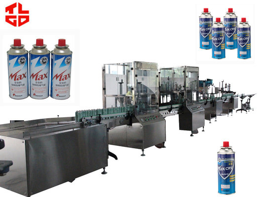 Pneumatic Drive Automatic Aerosol Filling Machine For Furniture Cleaner Spray