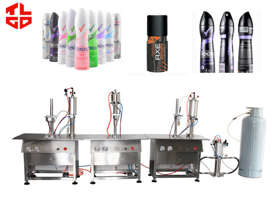Aerosol Filling And Capping Machine For Body Sprays / Perfume Aerosol Fillers