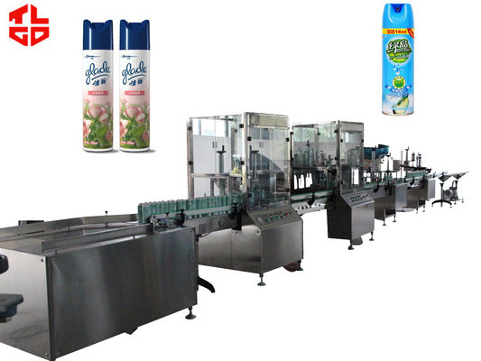 Automatic Air Freshener Aerosol Filling Machine , Tin Can Packaging Machine