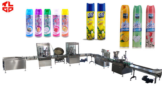 Air Freshener Aerosol Filling Equipment / Automatic Aerosol Filling Line High Speed