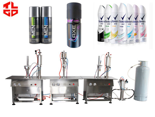 Perfume Semi Automatic Aerosol Filling Machine 3000-5000cans/Shift Pneumatic Power