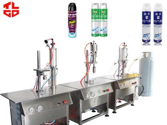 Semi Automatic Aerosol Can Filling Equipments For Insecticide Pesticide Sprays