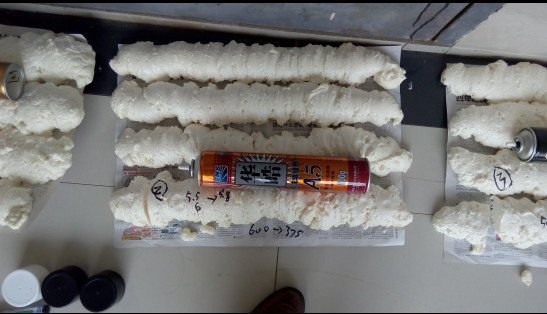 Straw Type PU Foam Aerosol Filling Machine