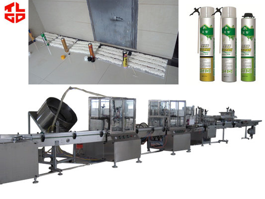 Pneumatic Dirve Aerosol Filling Machine For Polyurethane PU Foam