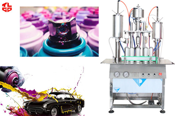 Gold Chrome Spray Paint Filling Machine Semi Automatic High Efficiency