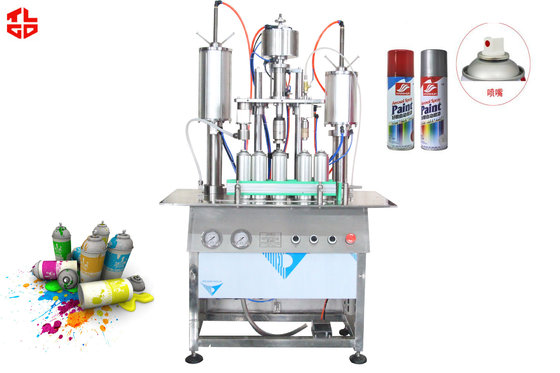 Pneumatic Aerosol Spray Paint Filling Machine  , Aerosol Can Filling Machine Suppliers