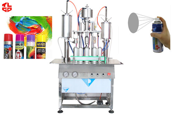 High Capacity Aerosol Spray Paint Can Filling Machine Semi Automatic