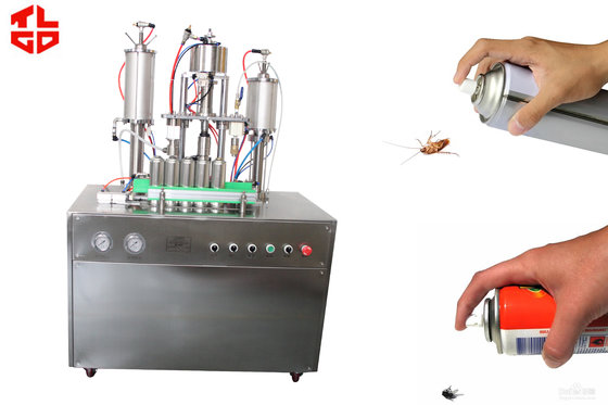 Bacteria Remover Aerosol Spray Filling Machine , Aerosol Paint Filling Machine