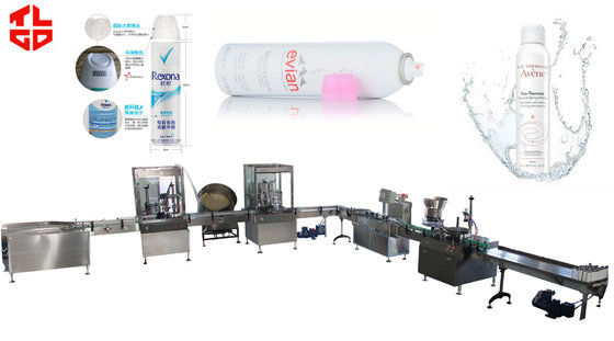 Automatic  Spray Can Filling Machine For Cosmetic Spray, Aerosol Filling Line