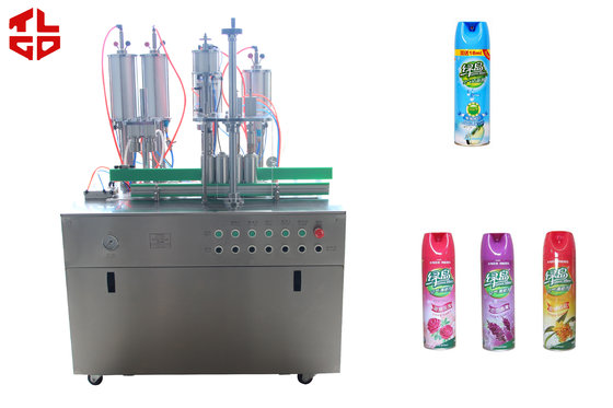 Automatic Spray Can Air Freshener Filling Machine , Aerosol Cans Spray Filling Machinery