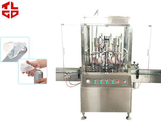 Automatic Fresh Air Aerosol Filling Equipment , Vacuum Crimping Gas Filling Machinery