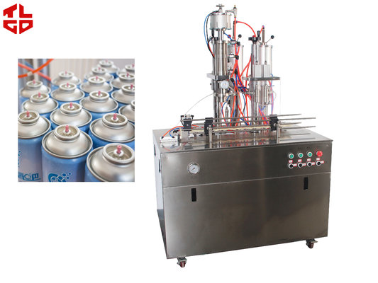Automatic Fresh Air Can Filling Machine , Aerosol Filling Machine With PLC Control System