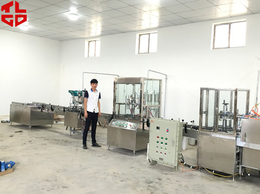 High Speed Automatic Aerosol Filling Machine For Tyre Repair Spray
