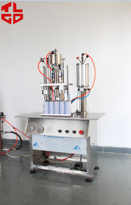 Semi Automatic Aerosol Filling Machine Snow Spray With Glass Balls