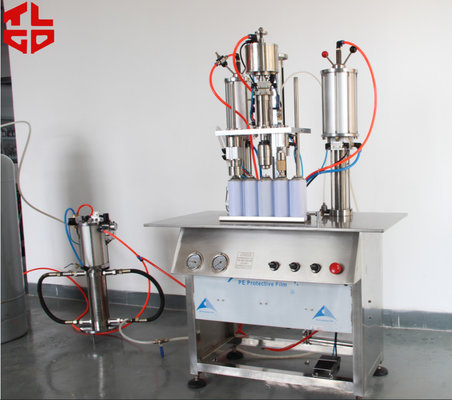 Semi Automatic Aerosol Filling Machine / Equipments For Party Snow Spray , Party Strings