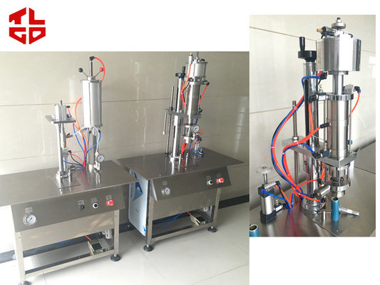 Semi-Automatic Aerosol Spray Bag On Valve Filling Machines 600-1000cans/hour Max 250ml