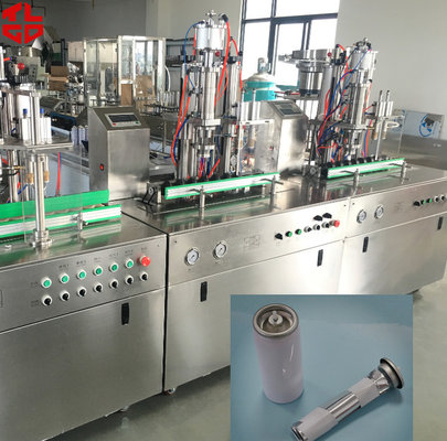 Easy Operating Bag On Valve Spray Can Filling Machines For Evian Spray / Avene Spray / Water Spray