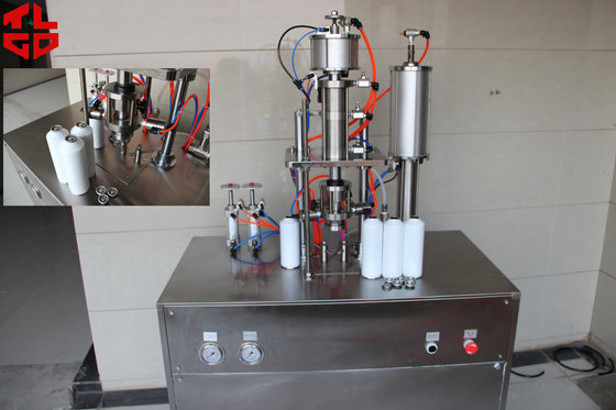 Freon Under Cap Vacuum Semi Automatic Aerosol Filling Machine For Refrigerant
