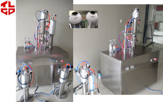 Stainless Steel Aerosol Spray Filling Machines For Freon F12 F22 R134a HFC-134a Gas