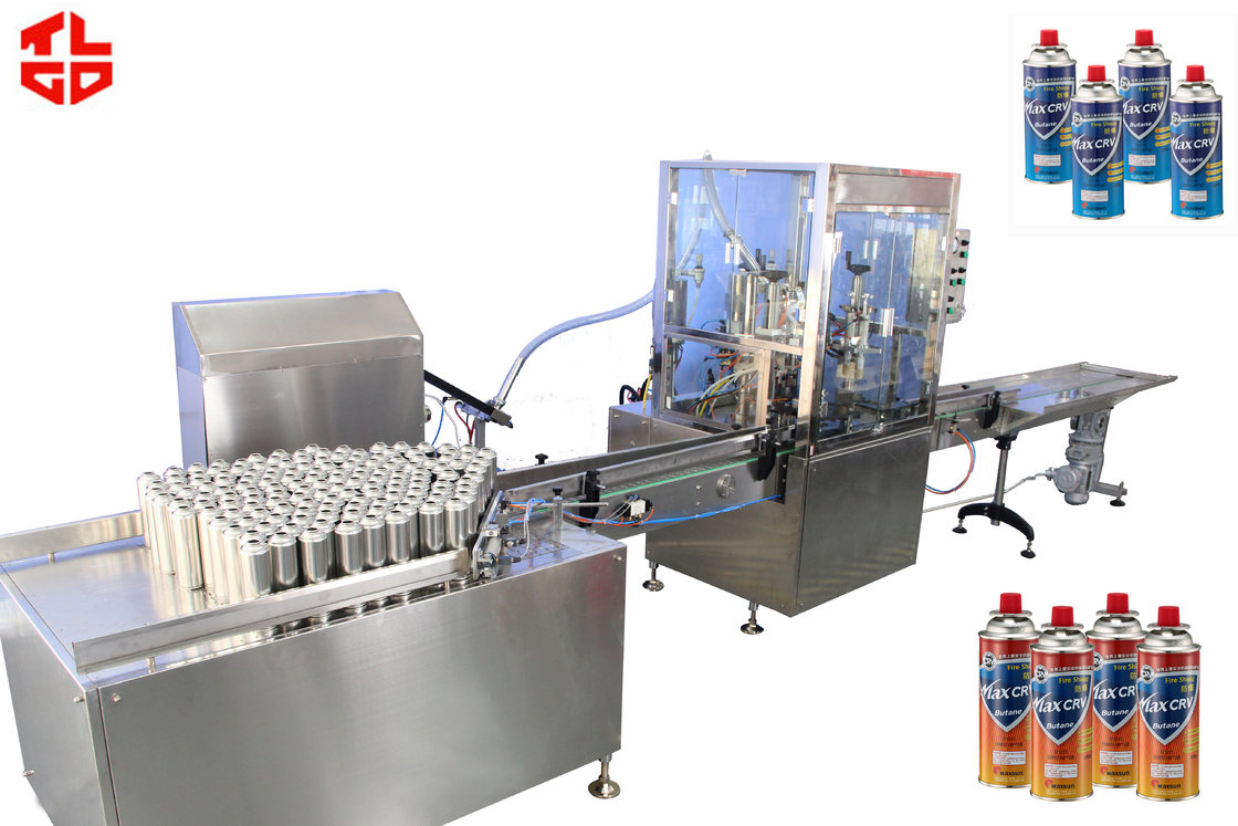 Automatic LPG Gas Filling Machine For Butane Gas Can / Cassette High Efficient