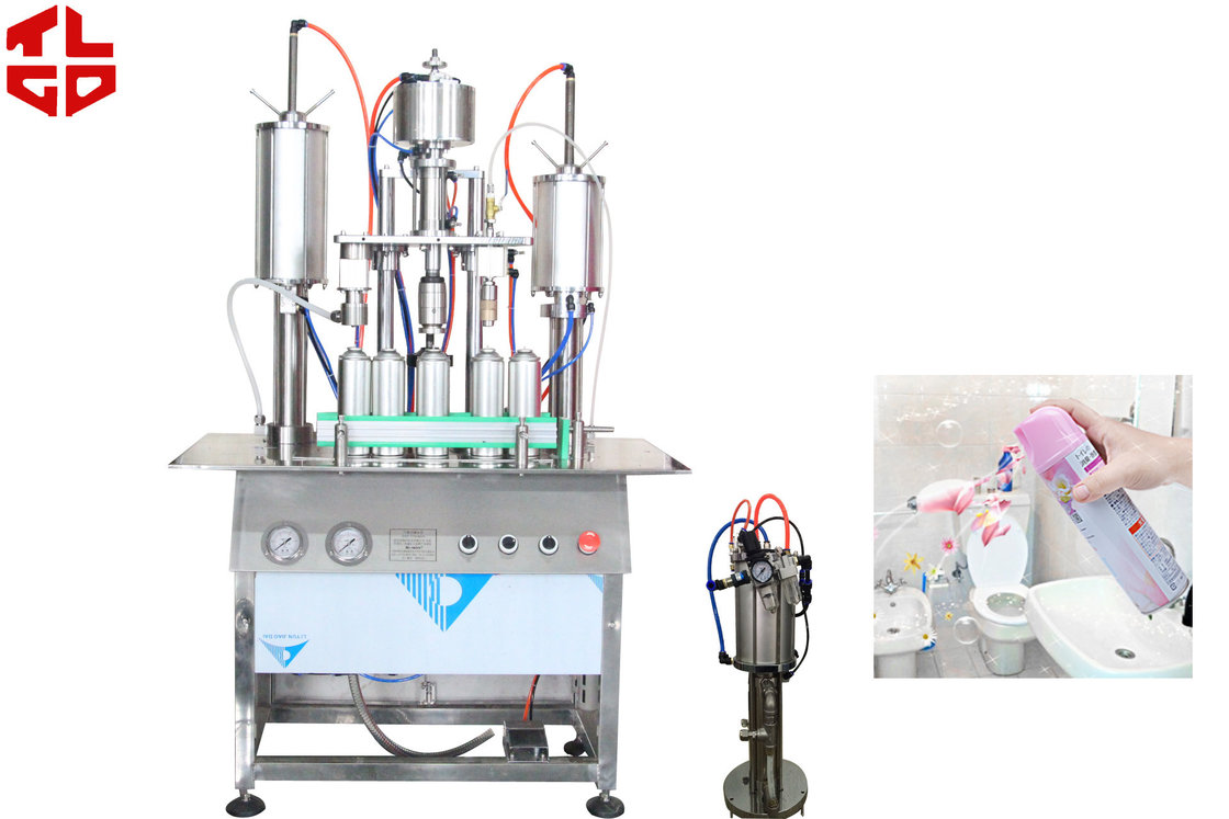 Air Freshener Spray Filling And Capping Machine 5000-8000cans/Shift Production Capacity