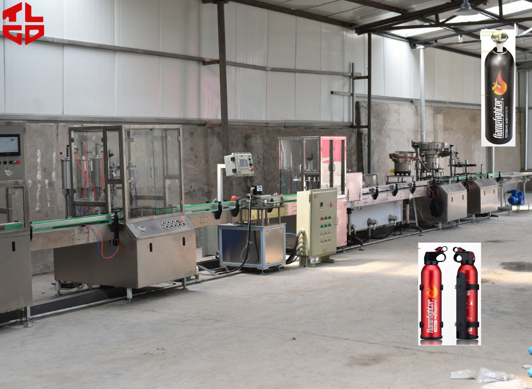 Fire Extinguisher BOV Bag On Valve Aerosol Filling Machine, Aerosol Can Filling Equipment