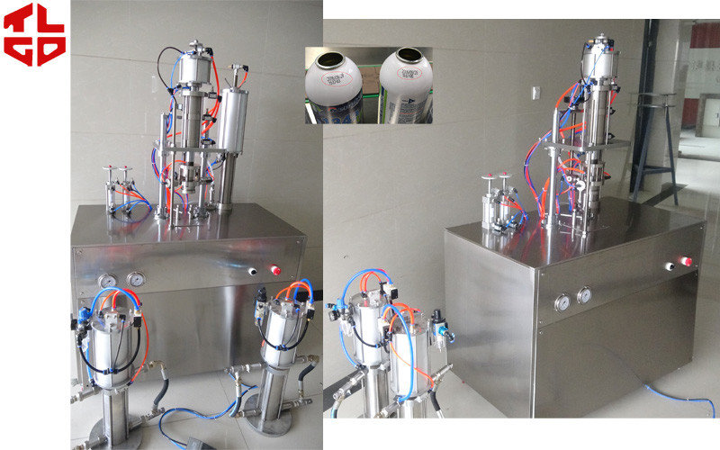 Stainless Steel Aerosol Spray Filling Machines For Freon F12 F22 R134a HFC-134a Gas