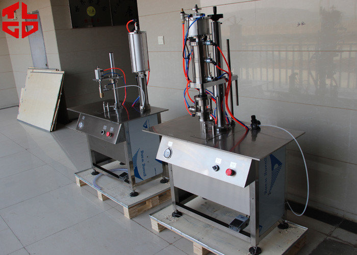 Bag On Valve Spray Can Filling Machine , Semi Automatic Aerosol BOV Filling Machines