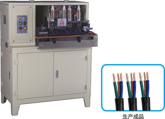 PVC Plug Insertion Machine , 2 Core And 3 Core Electrical Cable Stripper Cutting Machine