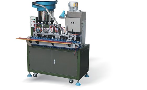 Two Round Pin Euro Plug Fully Automatic wire Crimp Machine / Equipment