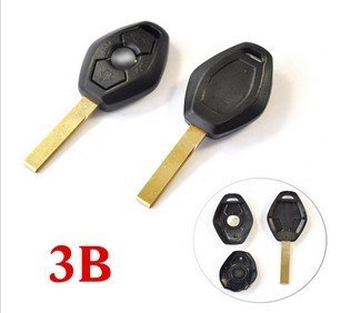 3 Buttons 2 Track Transponder Key Shell with Cupronickel Key Blade for BMW